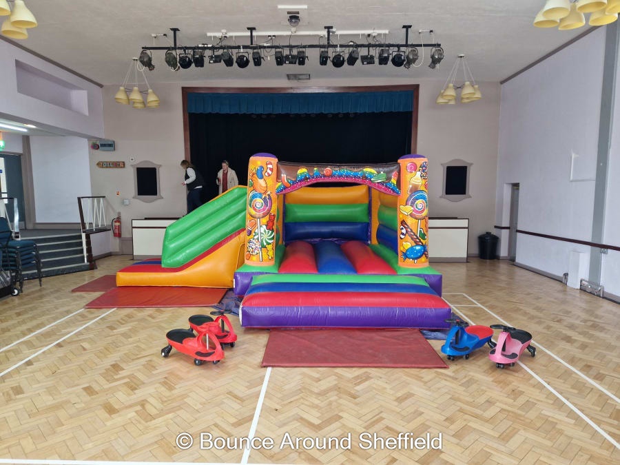 Low Height Bouncy Castle with Slide Hire Sheffield