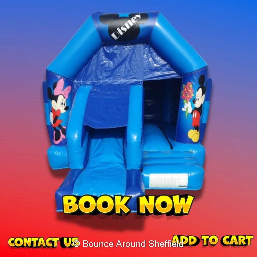 Mickey & Minnie Front Slide & Bounce 12x16ft Hire - Bouncy Castle Hire ...