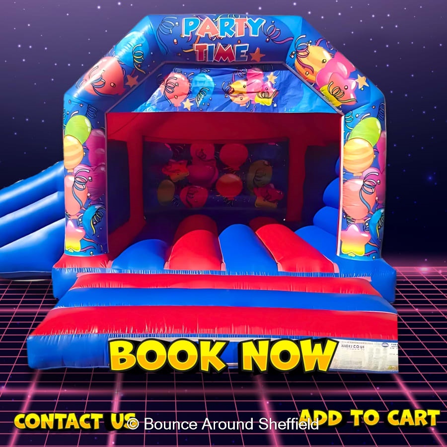 Party Time Bounce & Side Slide 15x17ft (AJ) Hire - Bouncy Castle Hire ...