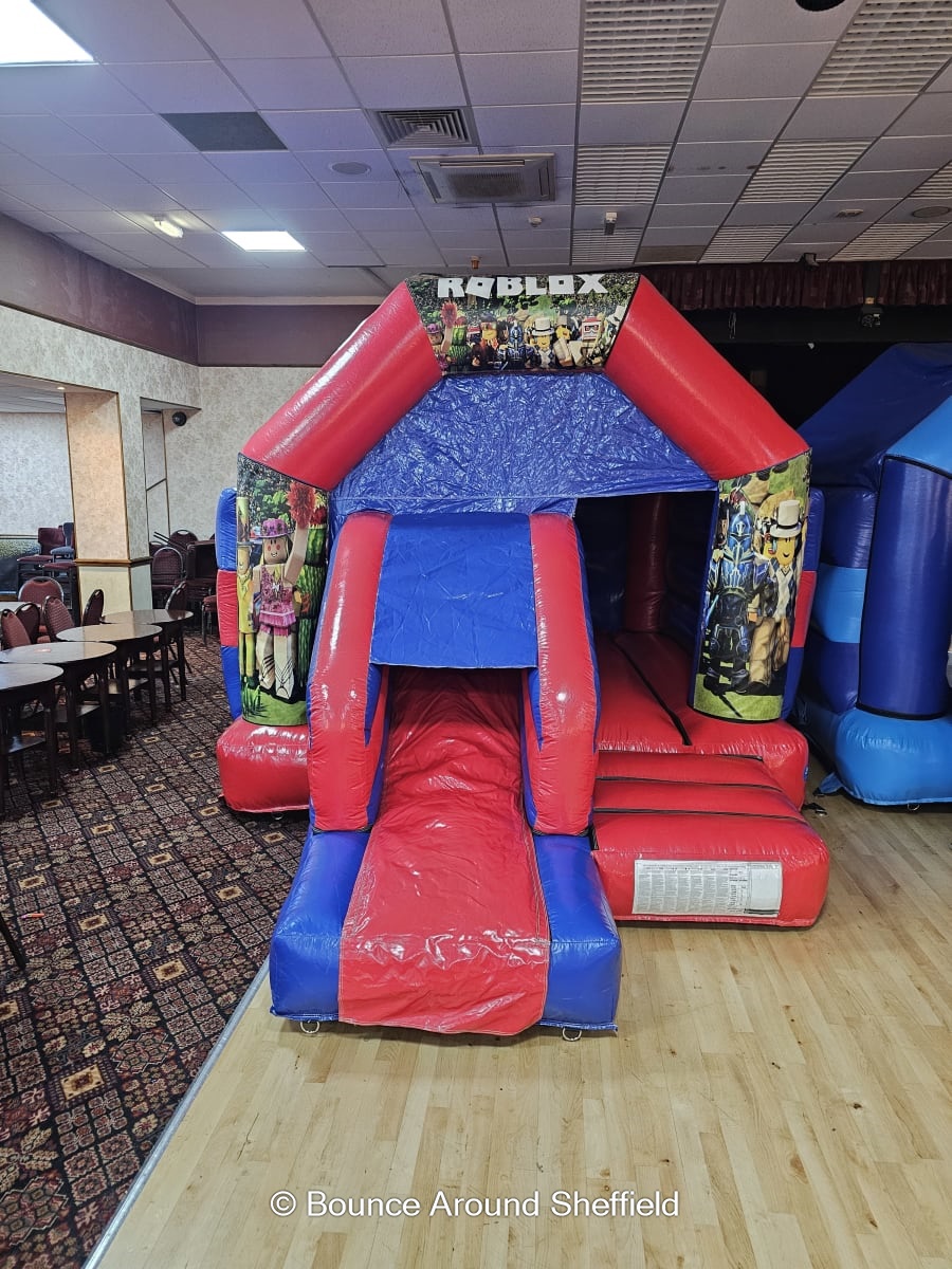 Roblox Red & Blue Front Slide & Bounce 12x16ft - Bouncy Castle Hire ...