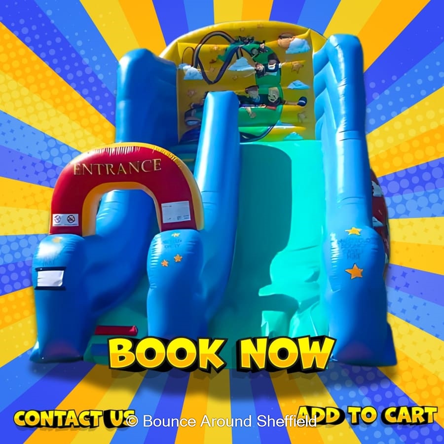 Roller Coaster Themed Garden Slide 16x22ft Hire - Bouncy Castle Hire ...