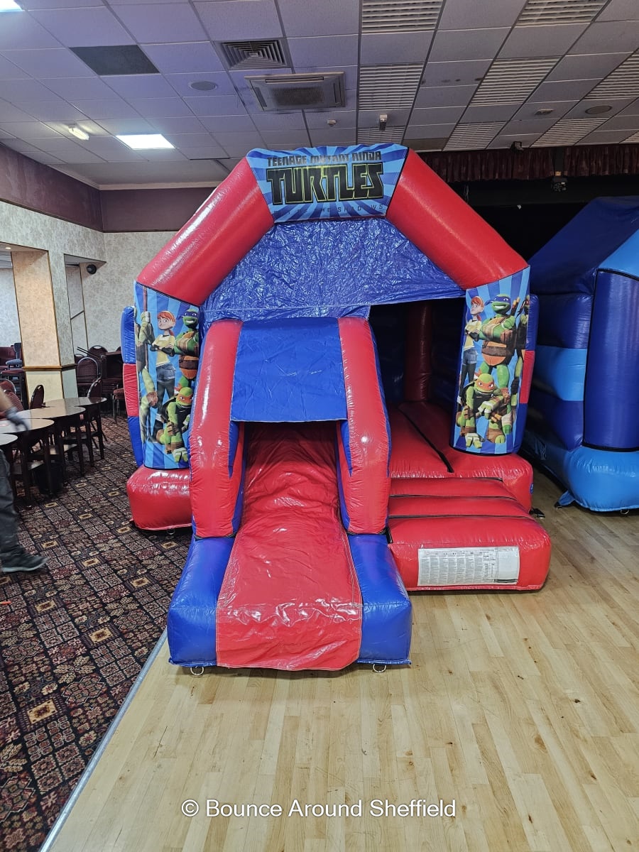 Teenage mutant ninja turtles Red & Blue front slide and bounce 12ft x ...